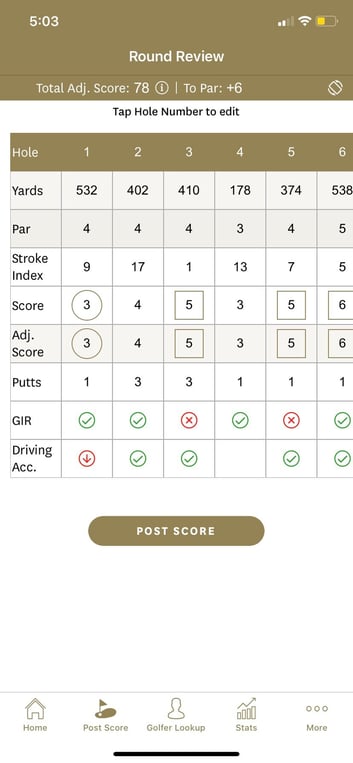 GHIN Mobile App Hole-by-Hole Score Posting Instructions: